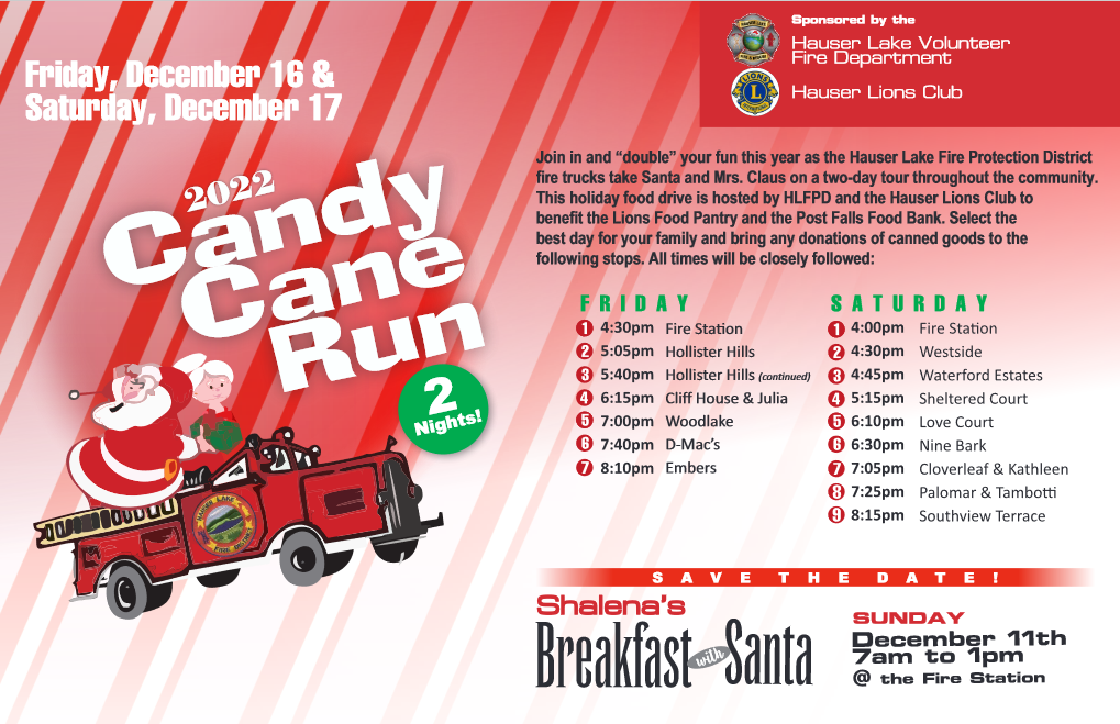 Candy Cane Run 2022 – 2 Days – Hauser Fire