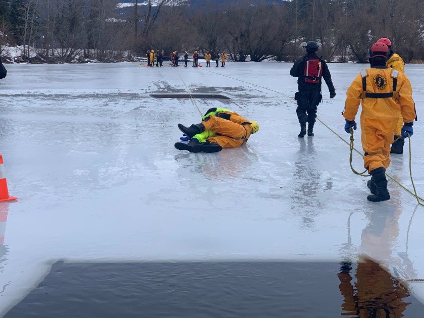 Ice Rescue Training on Hauser Lake – Hauser Fire